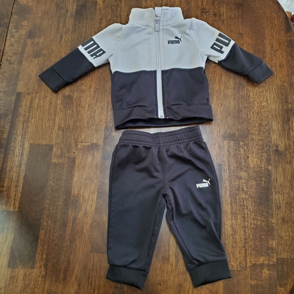 Puma | Matching Sets | Puma Baby Boy Black And White Tracksuit Set Size ...